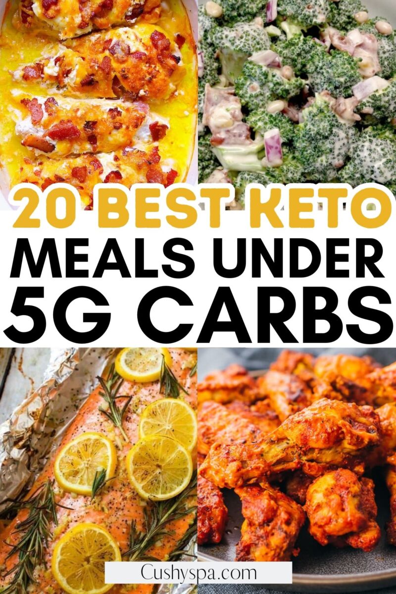 20 Delicious Under 5g Carb Meals for the Keto Diet - Cushy Spa