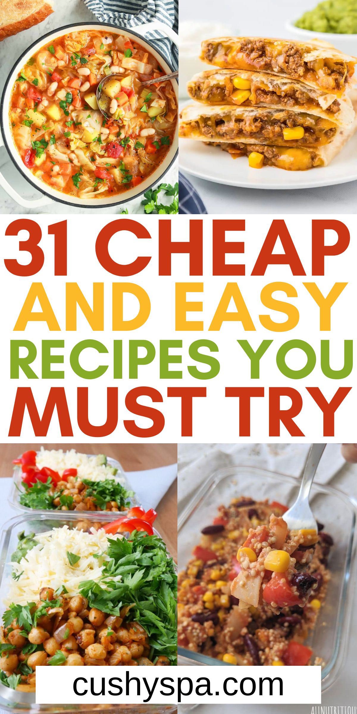 31 Cheap and Easy Recipes - Cushy Spa