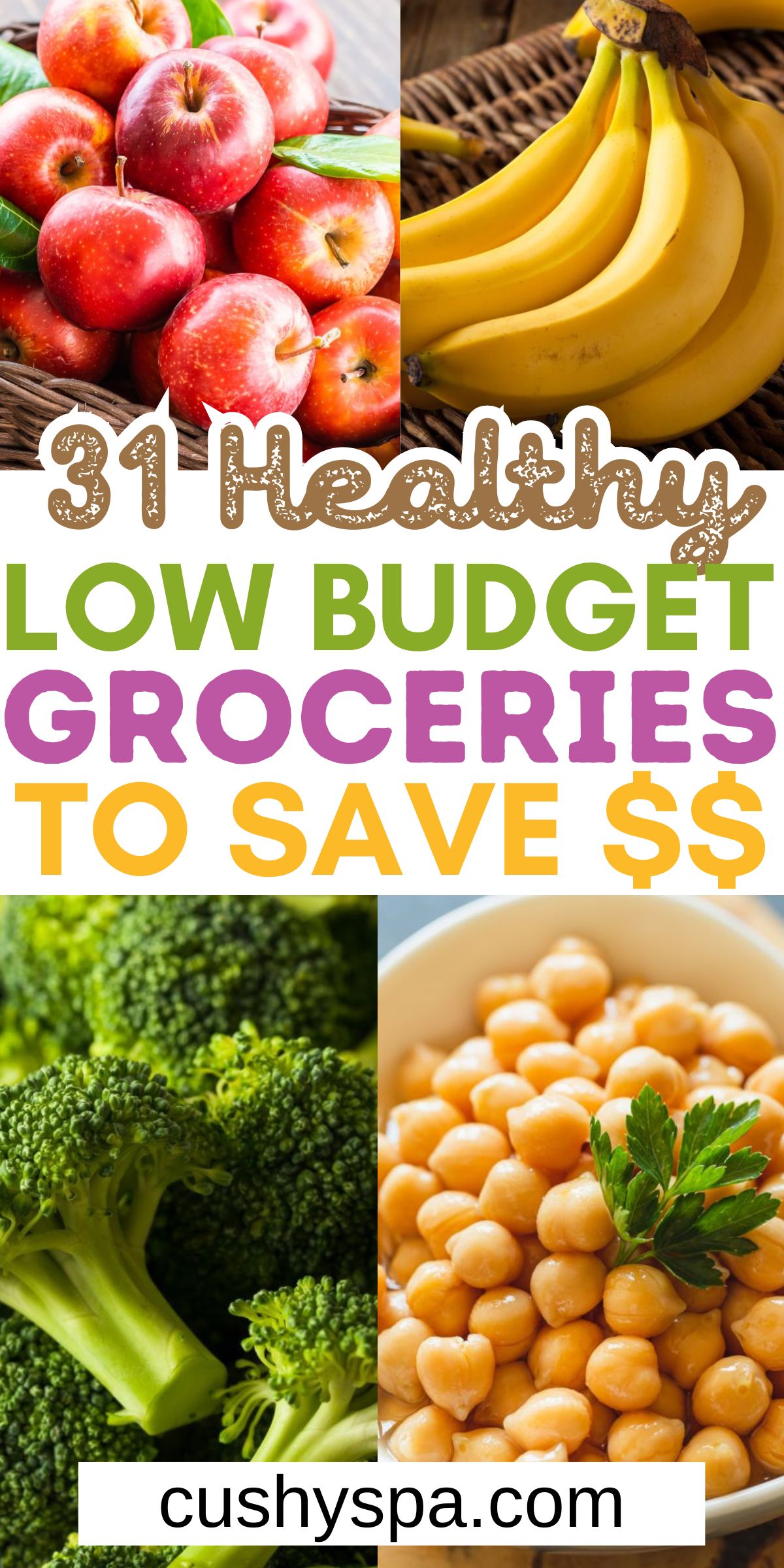 Healthy Grocery List on a Budget: 31 Items - Cushy Spa