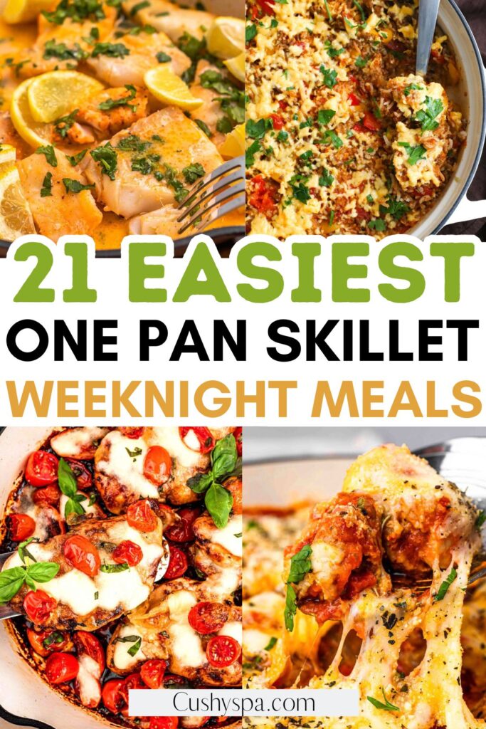 21 One Pan Skillet Recipes for Easy Weeknight Dinners - Cushy Spa