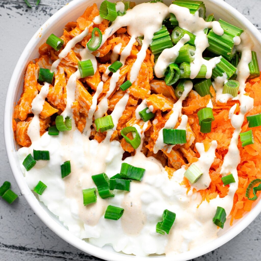 Buffalo Chicken Cottage Cheese Bowl - Cushy Spa