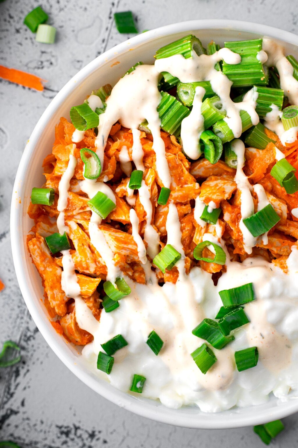 Buffalo Chicken Cottage Cheese Bowl - Cushy Spa