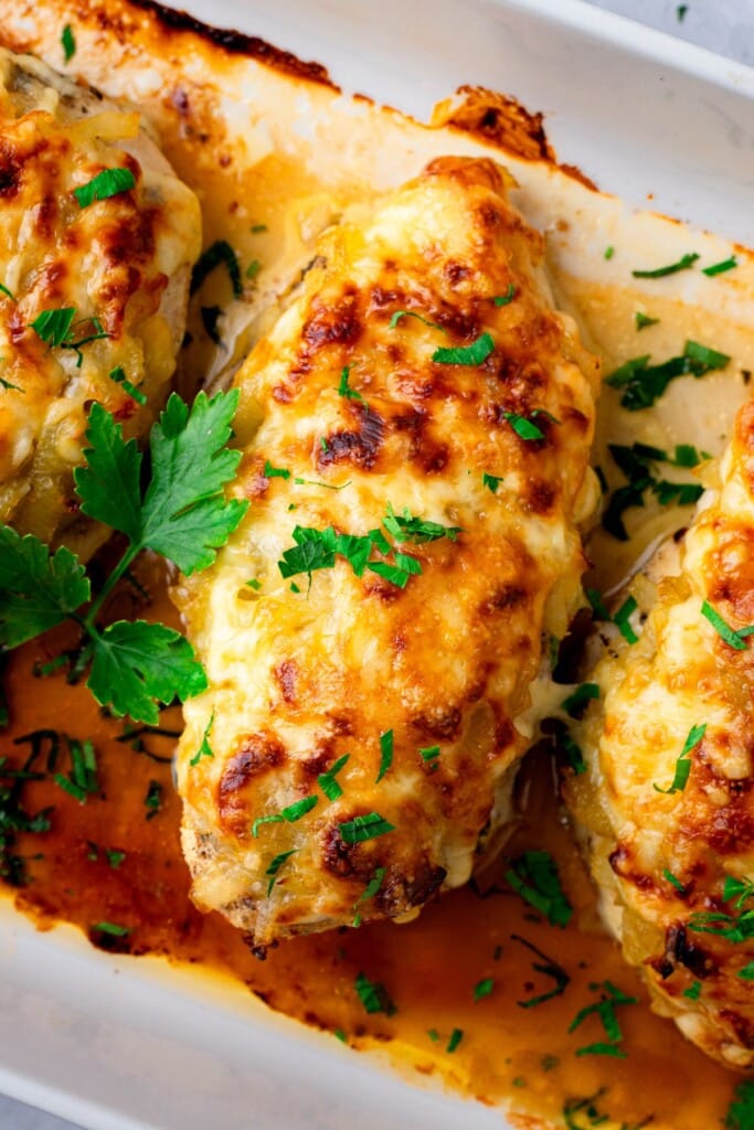 Cheesy French Onion Chicken - Cushy Spa
