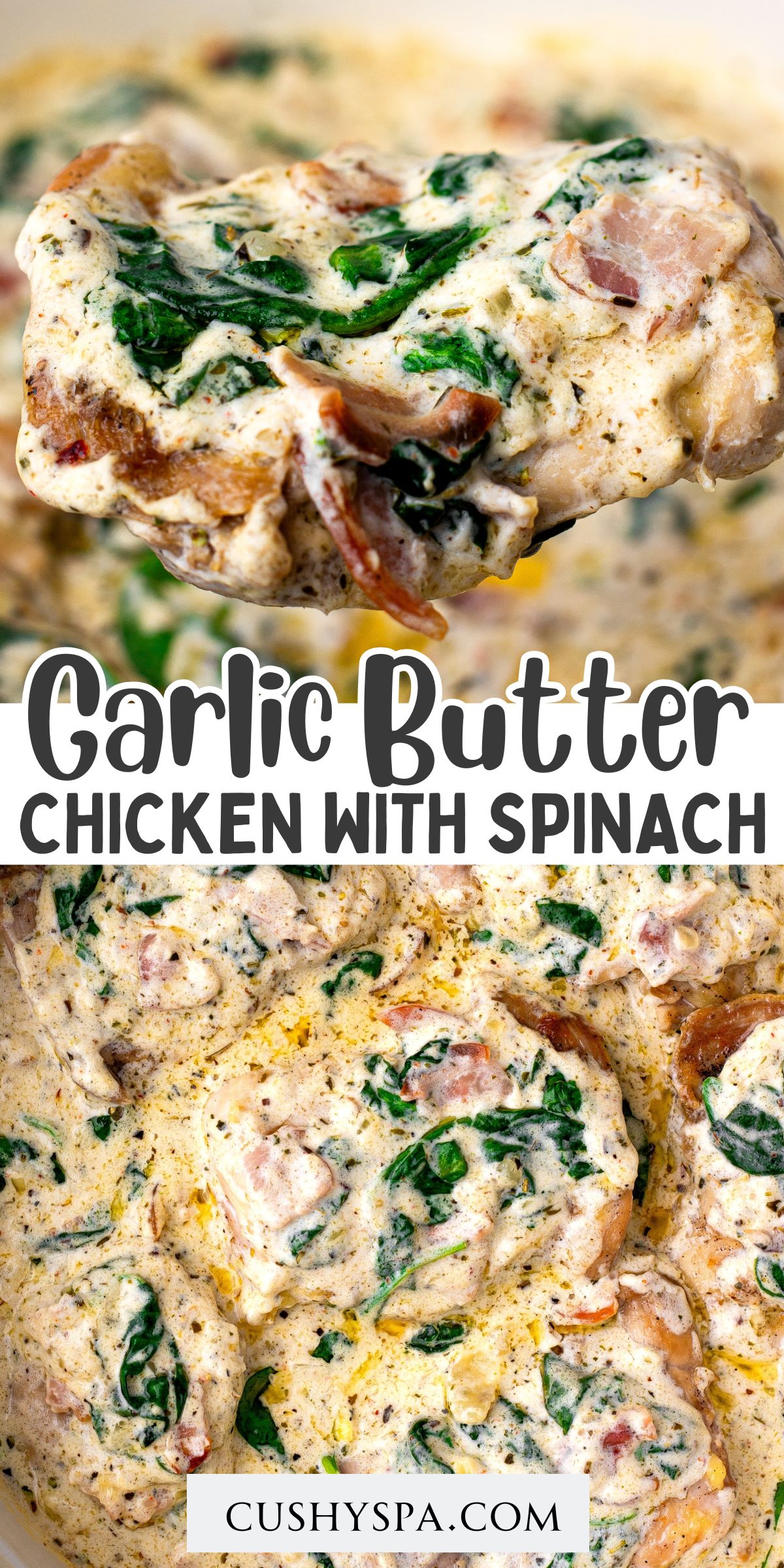 Creamy Garlic Butter Chicken with Spinach - Cushy Spa